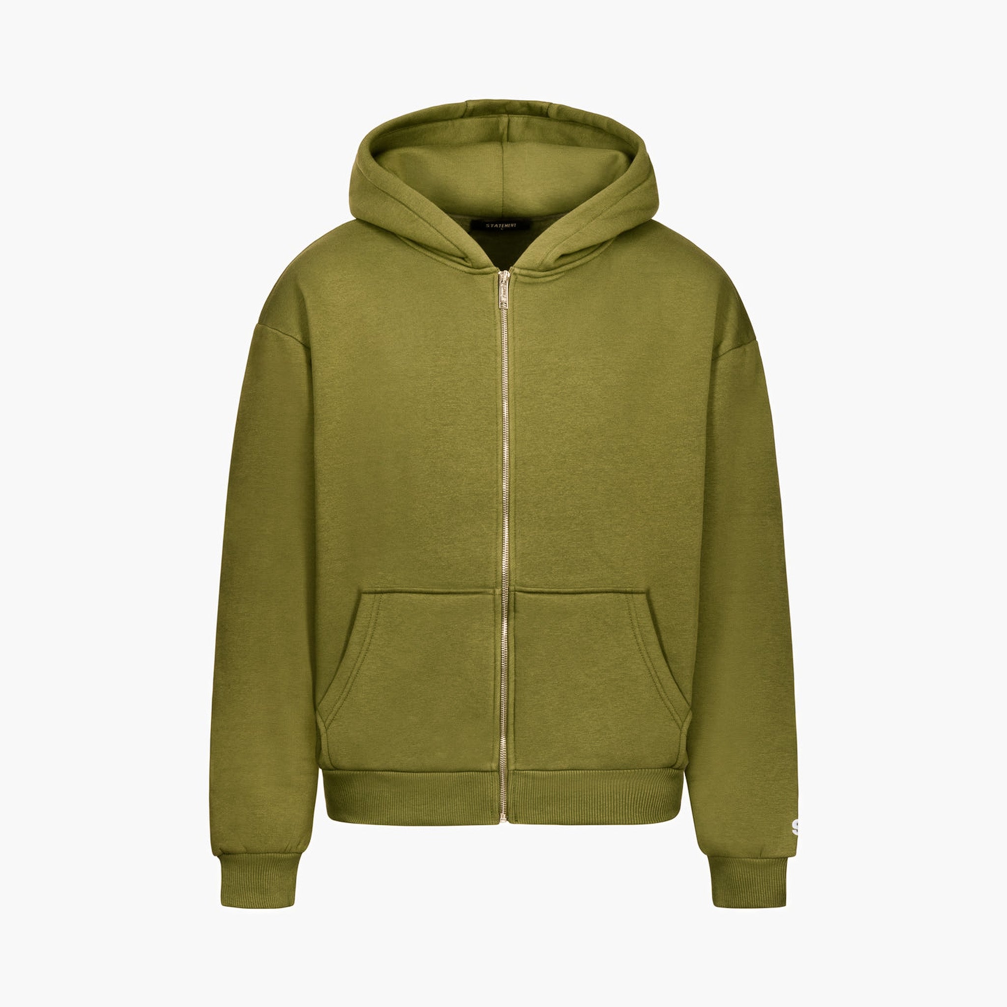 BASIC ZIP-HOODIE (KHAKI) – Statement Clo