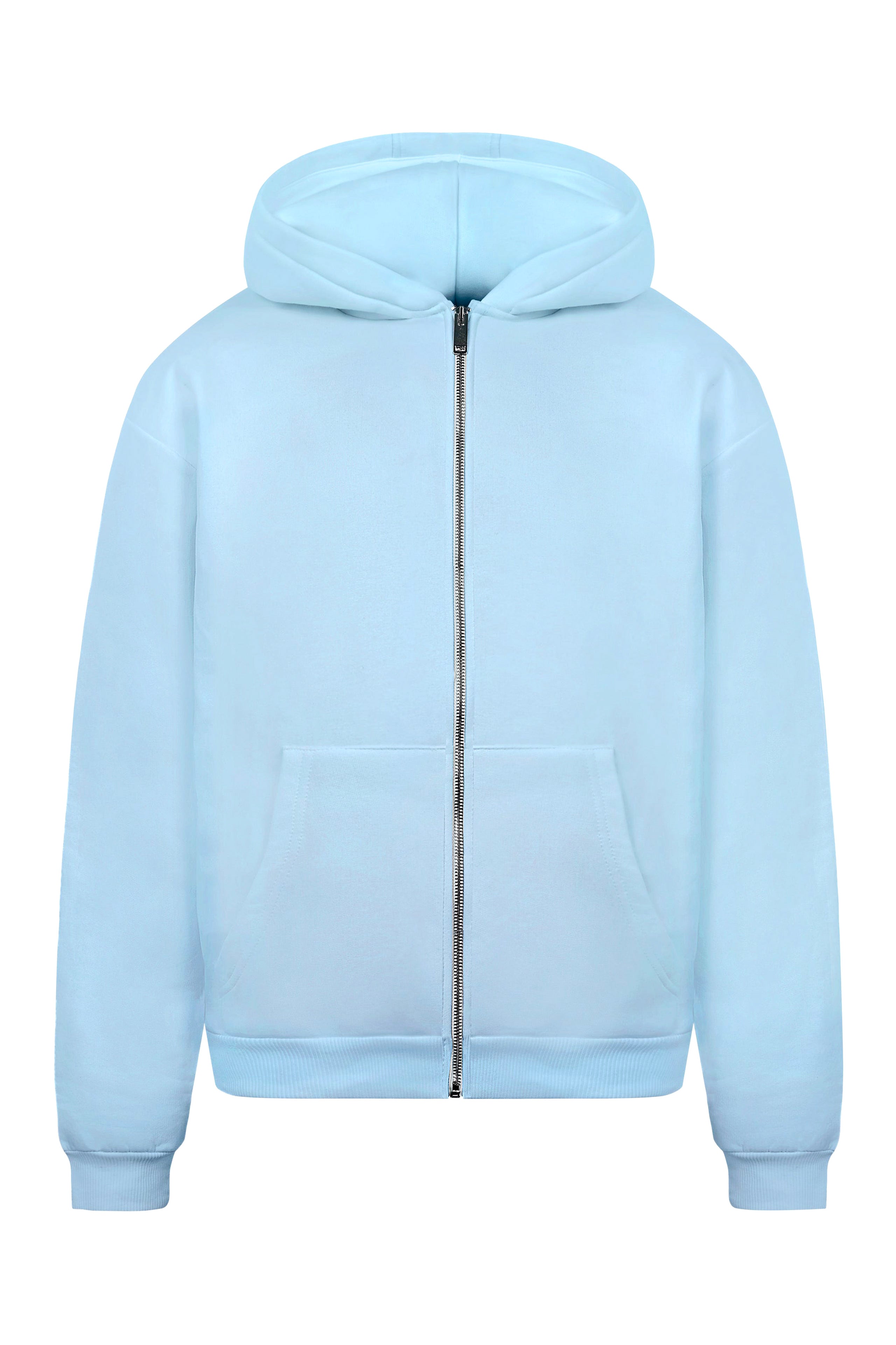 BASIC ZIP-HOODIE (ICE BLUE)
